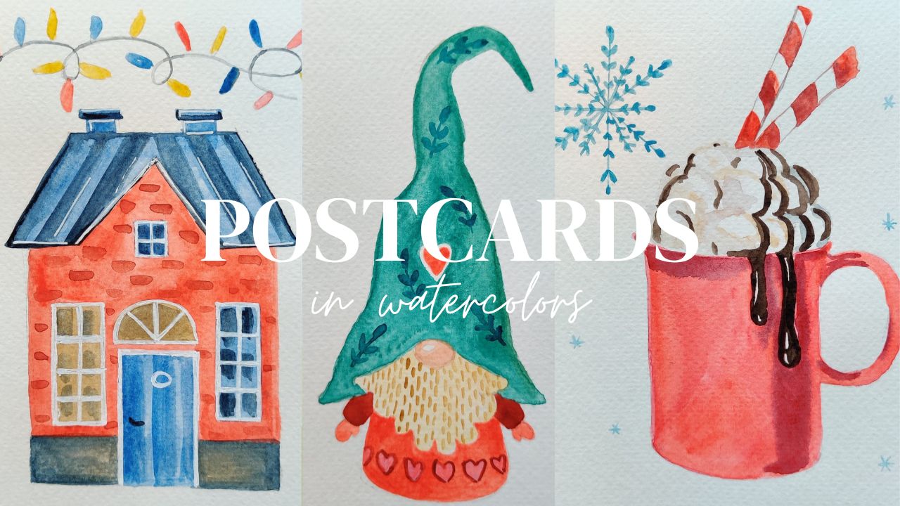 Paint Winter Postcards in Watercolors -- Wavy Marketplace - Experiences and events for remote teams