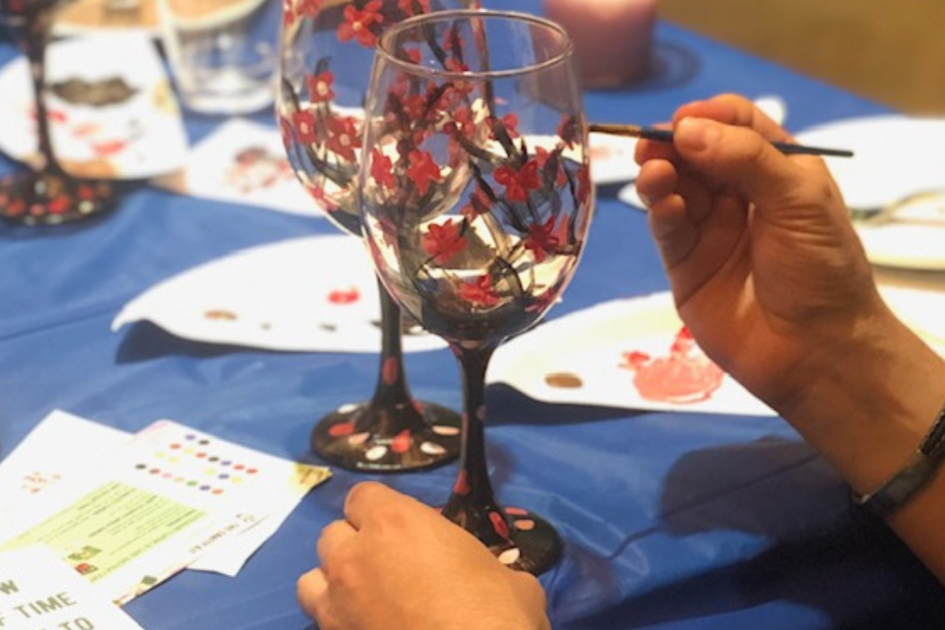 Wine Glass Painting Workshop -- Wavy Marketplace - Experiences and ...